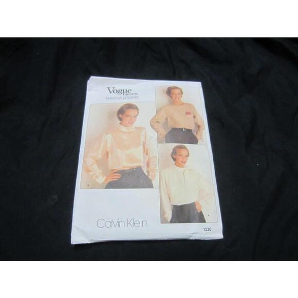 Simplicity | Office | Calvin Klein Vogue Vintage Misses Blouse Sewing ...